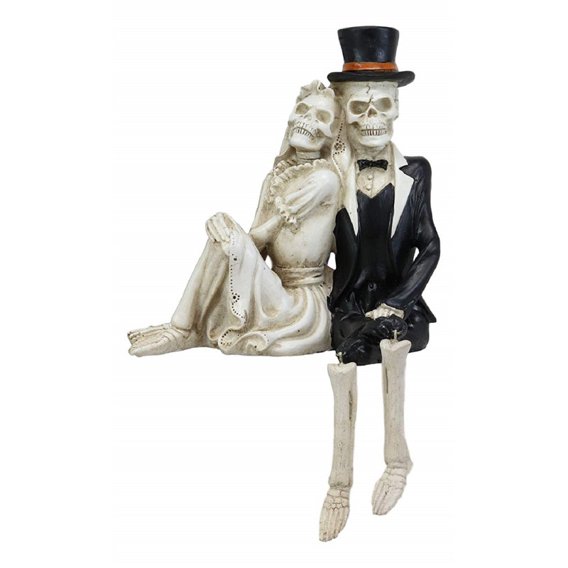 The Holiday Aisle® Ellen Day Of The Dead Love Never Dies Barefoot Skeleton Couple Wedding Bride ...